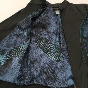 Koos | Jackets & Coats | Koos Mixed Media Leather Zip Up Jacket | Poshmark